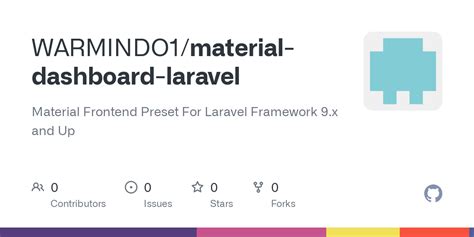 Github Warmindo1material Dashboard Laravel Material Frontend Preset