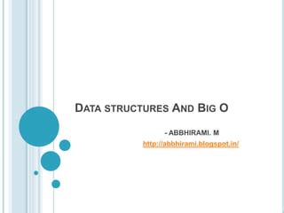Data Structures And Big O Notation PPT