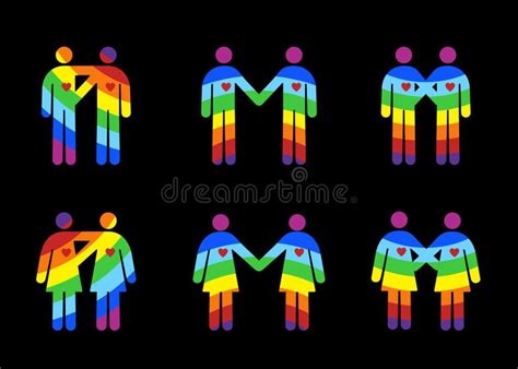 Same Sex Couples Pictograms Stock Illustrations 2 Same Sex Couples