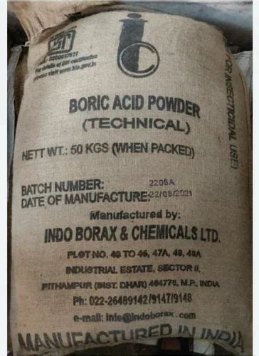 Boric Acid Tech Grade Powder At ₹ 120kilogram Orthoboric Acid Powder In Chennai Id