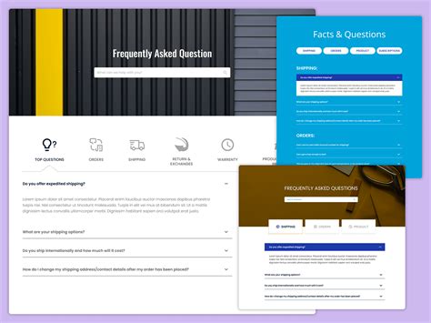 faq page design behance
