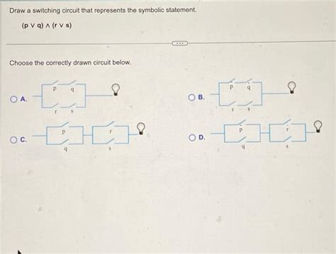 Solved Draw A Switching Circuit That Represents The Symbolic