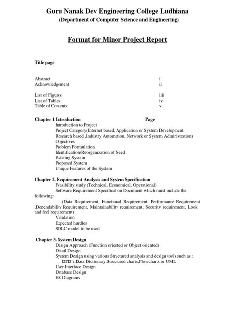guidelines for submission of minor project final report pdf firewall computing databases