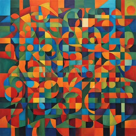 An Abstract Representation Of Unity And Diversity Through Geometric Shapes And Vibrant Colors