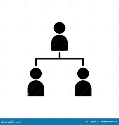 Chart Tree Icon Set Company Team Organization Structure Tree Vector Symbol Algorithm Sign