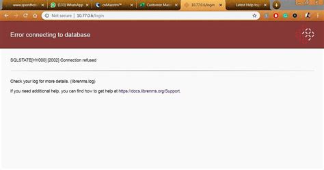 Issues With Librenms Gui Help Librenms Community