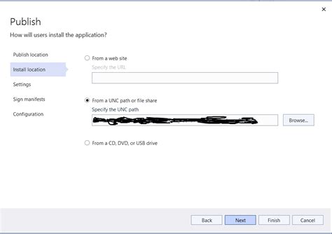 C Net Core 6 Click Once Publish How To Set Publish Location