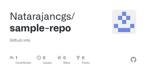 Github Natarajancgs Sample Repo Github Into