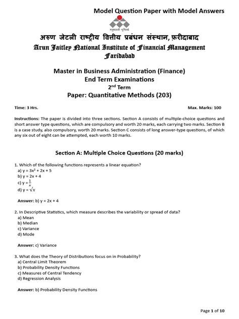 Quant Model Ques Pdf Quant Model Ques Pdf