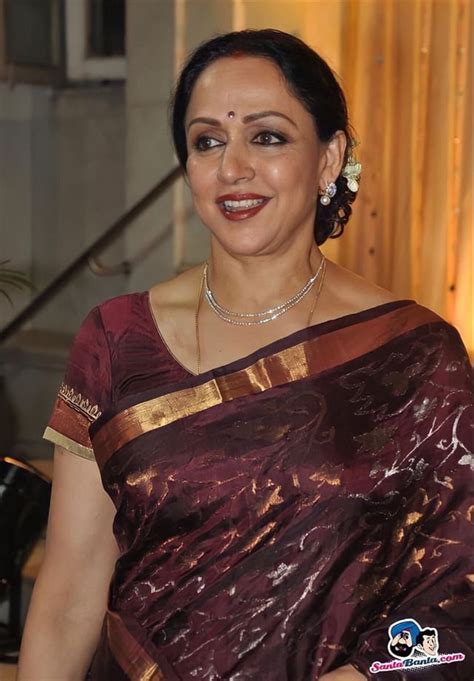 Hema Malini Wearing Subjective Blouse Focusing Bulging Shape R
