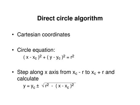 Ppt Raster Conversion Algorithms For Line And Circle Powerpoint