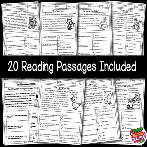 Reading Comprehension Passages First Grade Made By Teachers