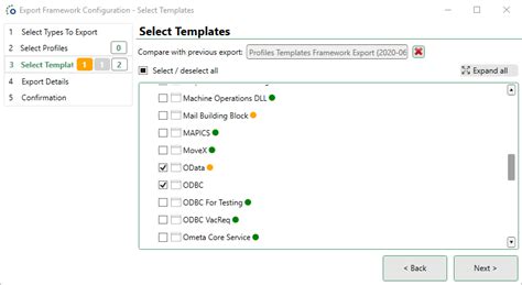 exporting framework items ometa technical documentation