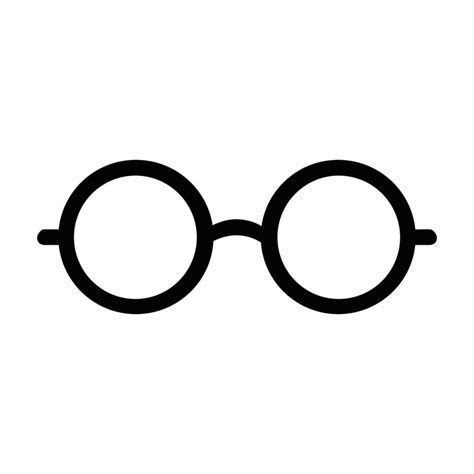 Round Glasses Vector Black Line Icon 22143228 Vector Art At Vecteezy