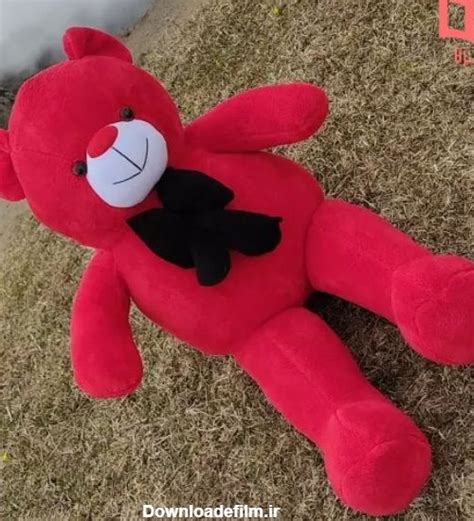 عکس عروسک خرس بزرگ قرمز