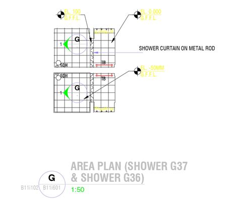 Area Plan Of Shower In Detail Autocad 2d Drawing Dwg File Cad File