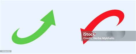 Financial Arrows Up And Down Green And Red Arrow Increase And Decrease Stock Illustration