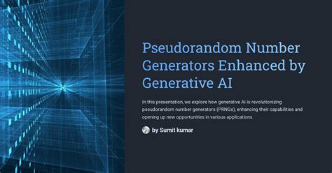 pseudorandom number generators enhanced by generative ai