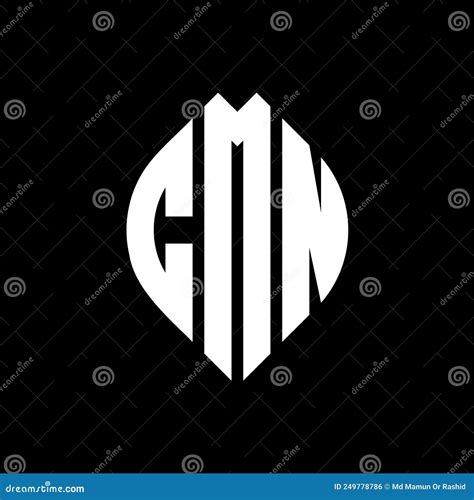 Cmn Circle Letter Logo Design With Circle And Ellipse Shape Cmn Ellipse Letters With