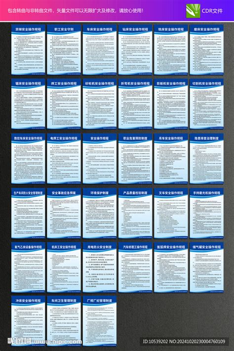 车间设备操作规程设计图 广告设计 广告设计 设计图库 昵图网