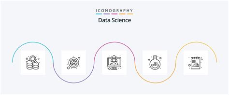 data science line 5 icon pack including book lab computer experiment start up 19304963