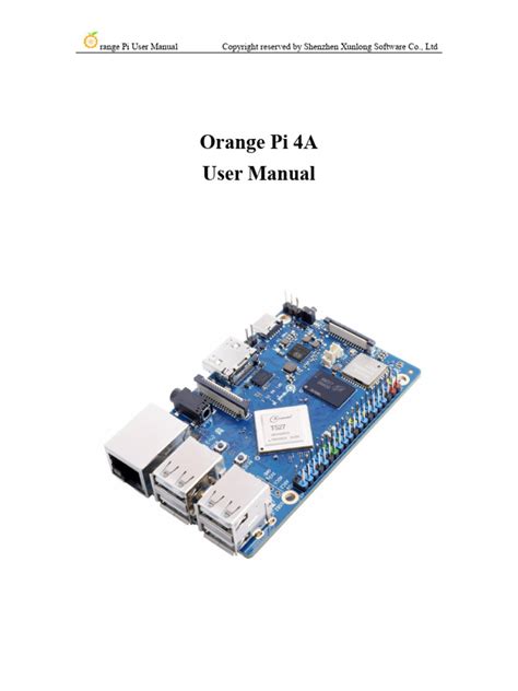 Orangepi 4a T527 User Manual V1 0 Pdf Linux Operating System