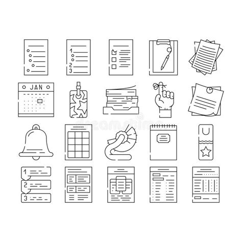 List Checklist Document Check Icons Set Vector Stock Vector Illustration Of Mark Tick 329590984