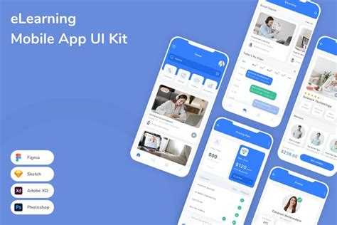ELearning Mobile App UI Kit
