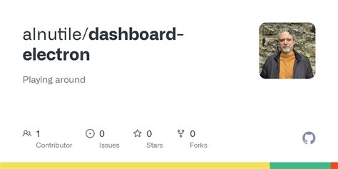 Github Alnutiledashboard Electron Playing Around