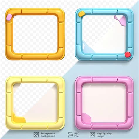 Text Templates In White With Colored Borders For A Plasticine Message