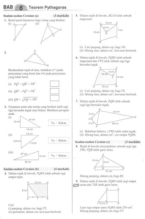 Maths Bab6 Teorem Pythagoras Latihan 01