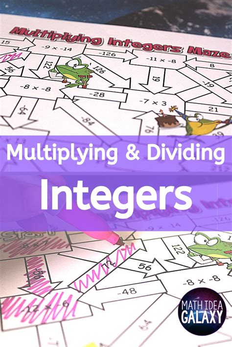 A Book With The Title Multiplying And Dividing Intigers Written On It