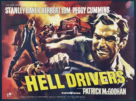 Hell Drivers 1957 Original Vintage Uk Quad Film Movie Poster Picture Palace Movie Posters