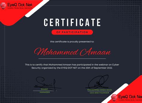 Mohammed Amaan On Linkedin Cybersecurity Career