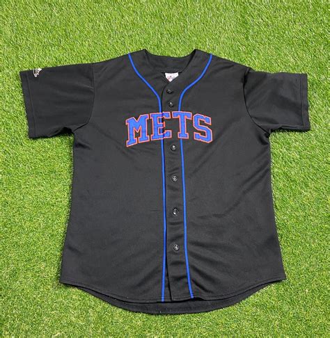 Vintage New York Mets Mike Piazza 31 Jersey Majestic Size Large L Classic Queens Ny National