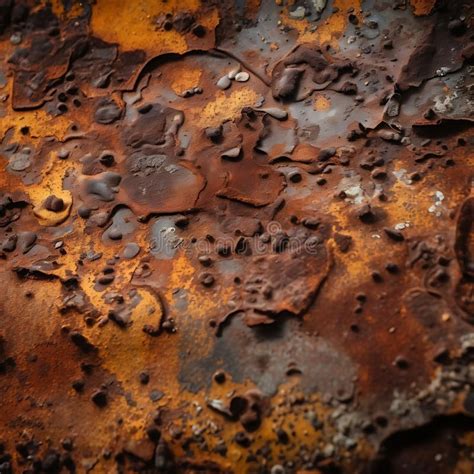 ai generated background with detailed rust and corrosion textures