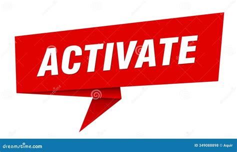 Activate Banner Activate Speech Bubble Label Sticker Sign Template