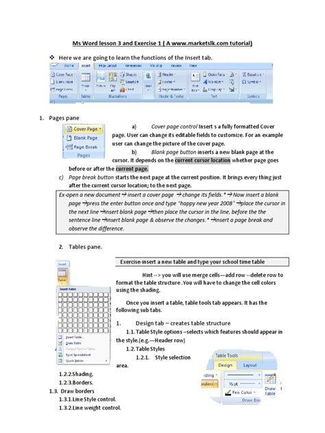 Ms Word Lesson2and 3 Pdf Cursor User Interface Computer Data