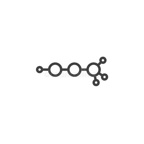 Propyne Molecular Structure Line Icon Stock Vector Illustration Of