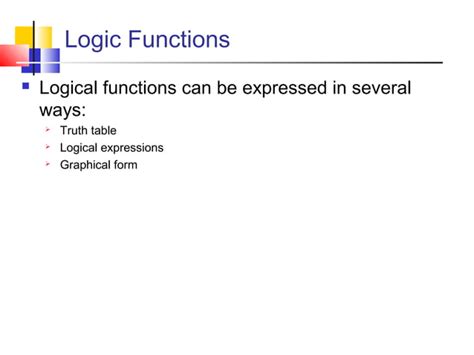 Boolean Logic Ppt