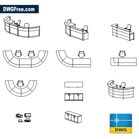 Reception Sofa Cad Block Baci Living Room