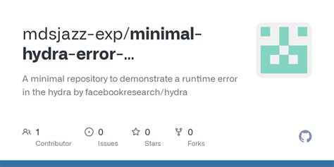 Github Mdsjazz Exp Minimal Hydra Error Interpolation Resolution A Minimal