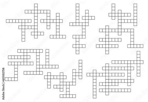 Crossword Game Grid Vector Riddle Worksheet And Boardgame Quiz Puzzle