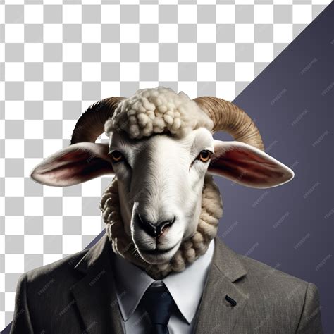 Premium Psd Portrait Of Humanoid Anthropomorphic Sheep Wearing