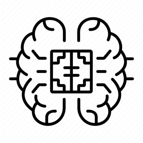 Brain Implant Microchip Microprocessor Mind Ai Icon Download On