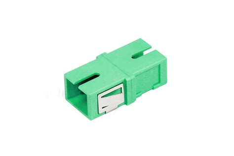 FTTH SC APC Optical Fiber Adapter Single Mode Simplex Flangeless Spring Optical