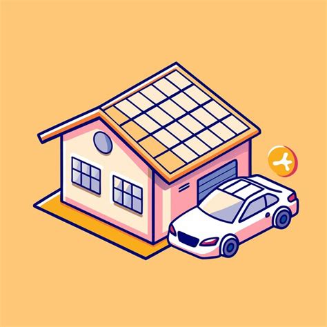 A Car With A Solar Panel On The Roof Premium Ai Generated Vector