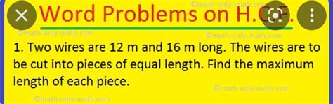 Hcf Word Problems Can Anyone Please Explain It Step By Step Also