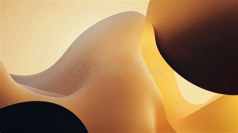 Smooth Undulating Shapes In Shades Of Yellow And Brown Intertwine Creating A Dynamic And