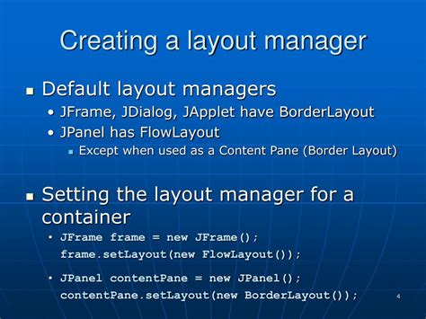 Ppt Java Swing Layout Management Powerpoint Presentation Free
